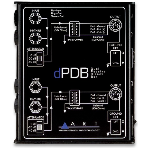 ART dPDB – Dual Passive Direct Box DI Box - Zeedo Shop