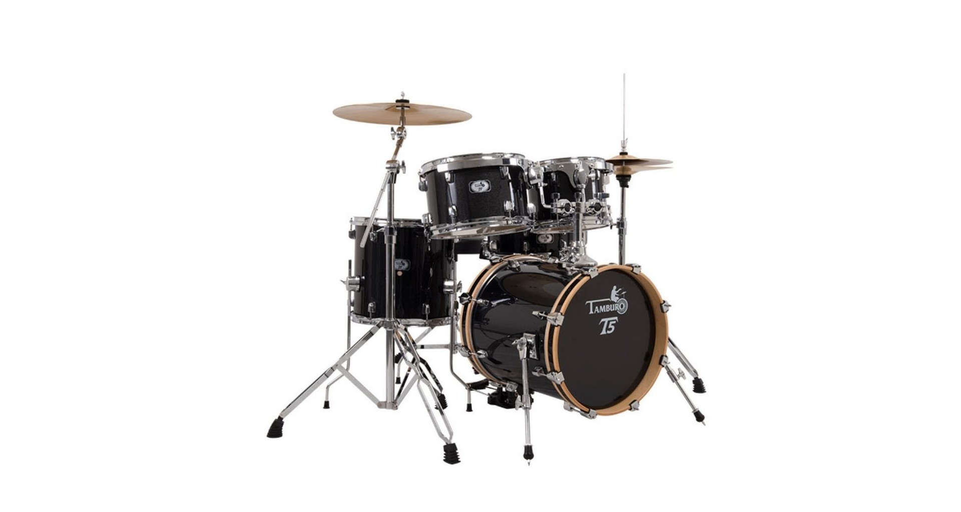 Tamburo T5 Drums Set Master 22 Black Sparkle Set de tobe acustice ...