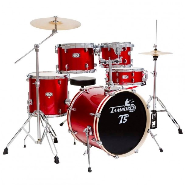 Tamburo T5 DRUM SET MASTER 22" RED SPARKLE Set de tobe acustice - Zeedo ...