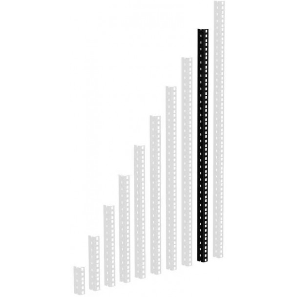 Adam Hall Rack Rail 18 Black Banda rack 18U - Zeedo Shop