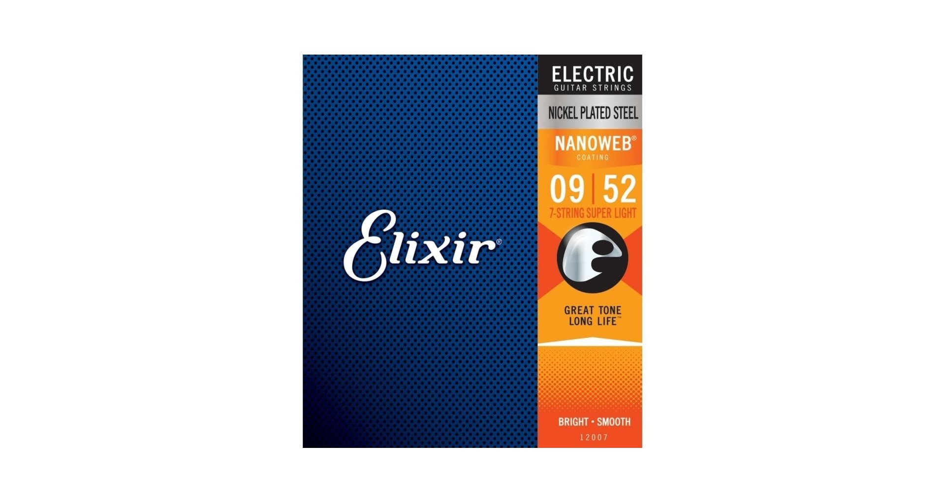 Elixir NANOWEB SUPERLIGHT 7-STR. 009-052 12007 Set corzi chitara ...